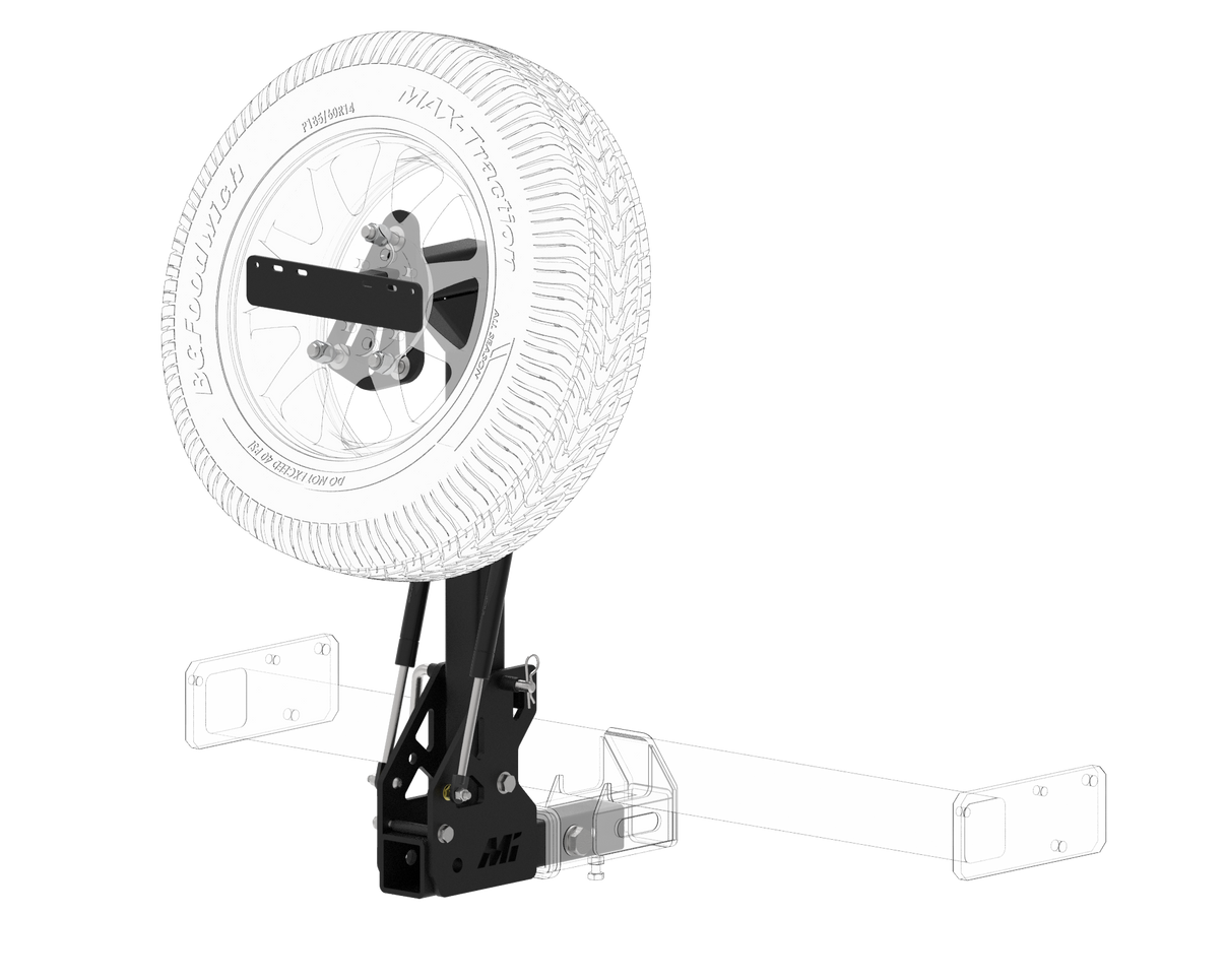 TILTING SPARE WHEEL CARRIER | GEN3 | 2T TOWING – Mirack